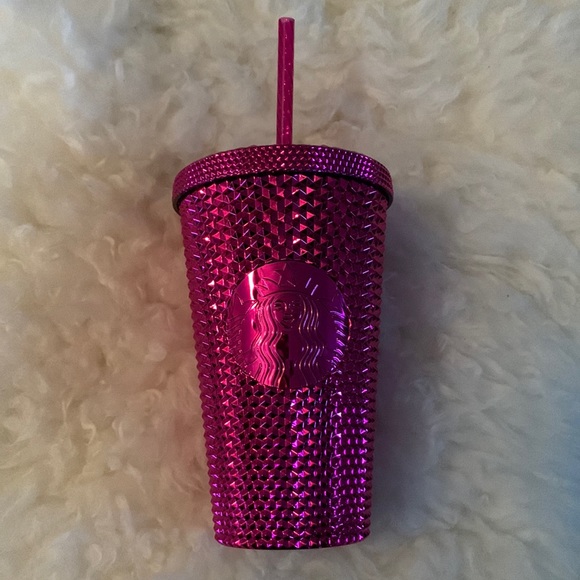 Starbucks | Kitchen | New Starbucks Magenta Studded Plastic Tumbler ...